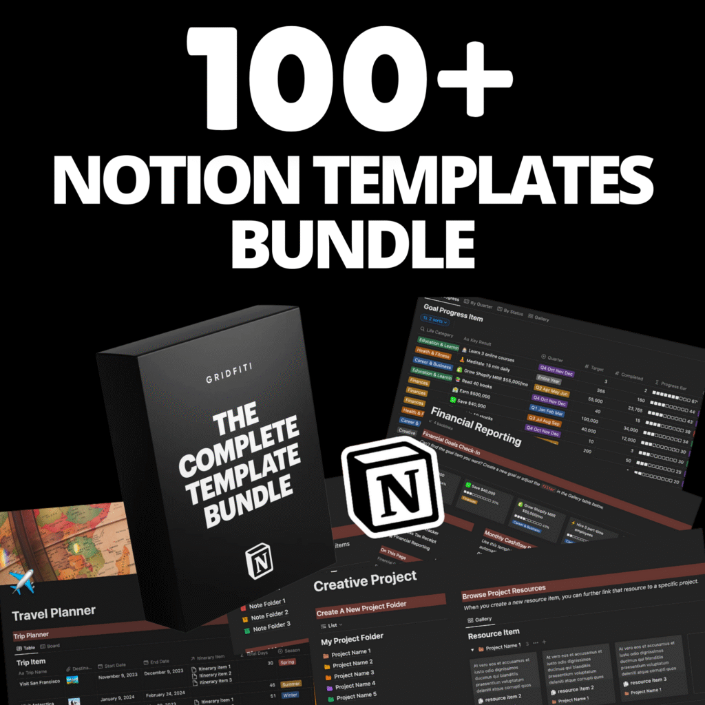 100 Notion Free Templates to Boost Your Productivity in 2025 - Pixbundle