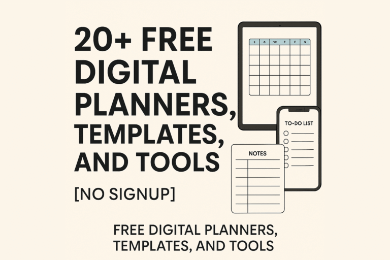 Free Digital Templates & Planners - pixbundle.com