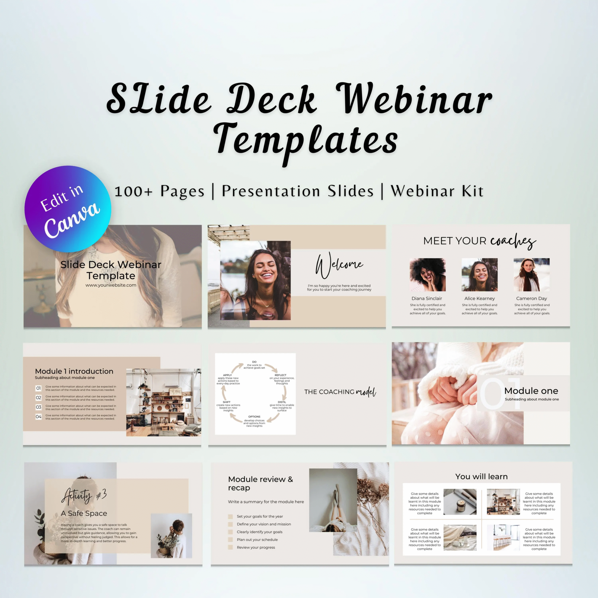 100+ Webinar Slide Deck Templates | Editable in Canva - Pixbundle