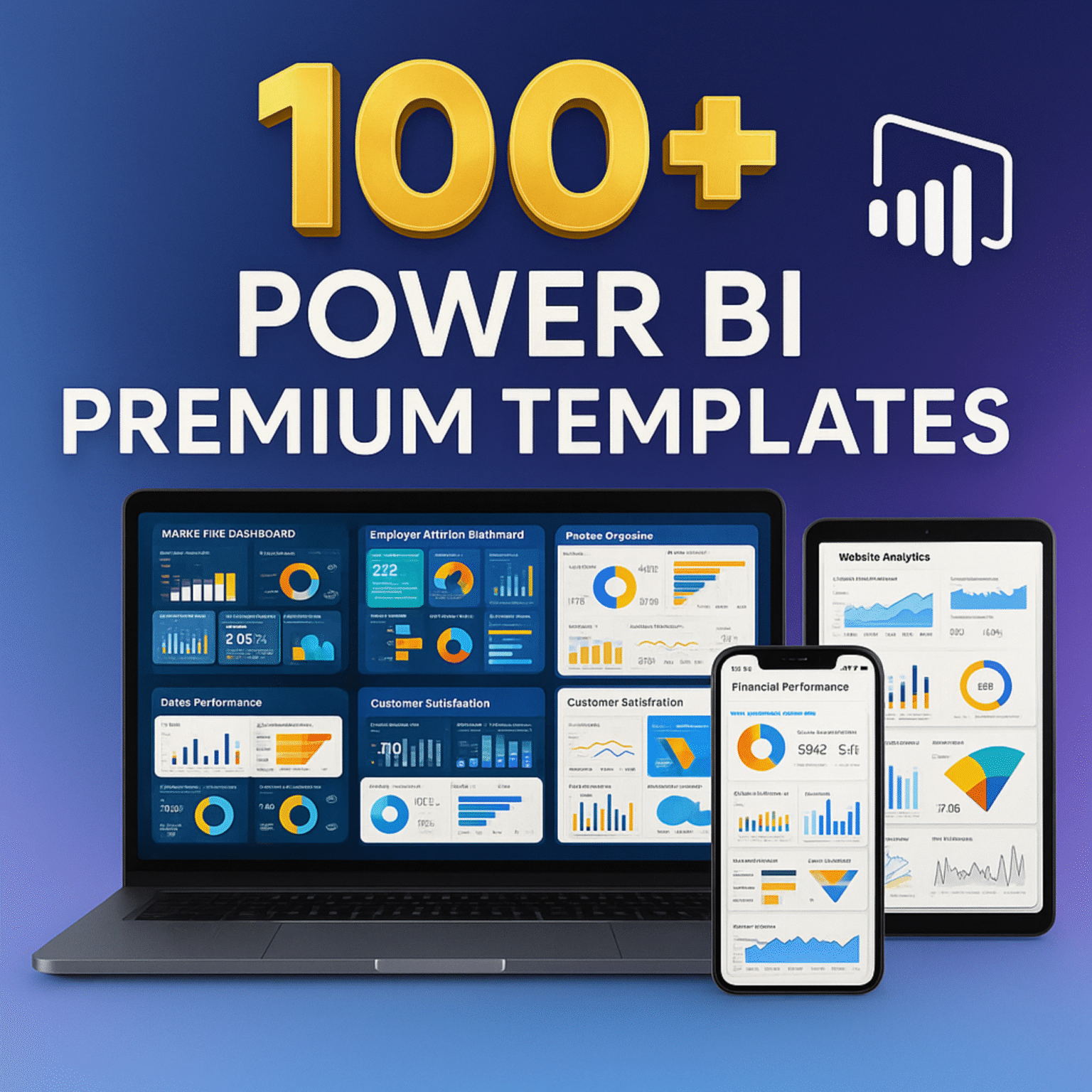 100+ Power BI Dashboard Templates & KPI Reports - Pixbundle