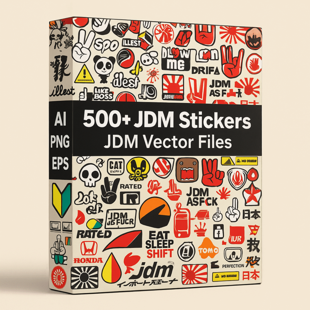 500+ JDM Stickers Bundle Car Decals Vector Files PNG, EPS - pixbundle.com
