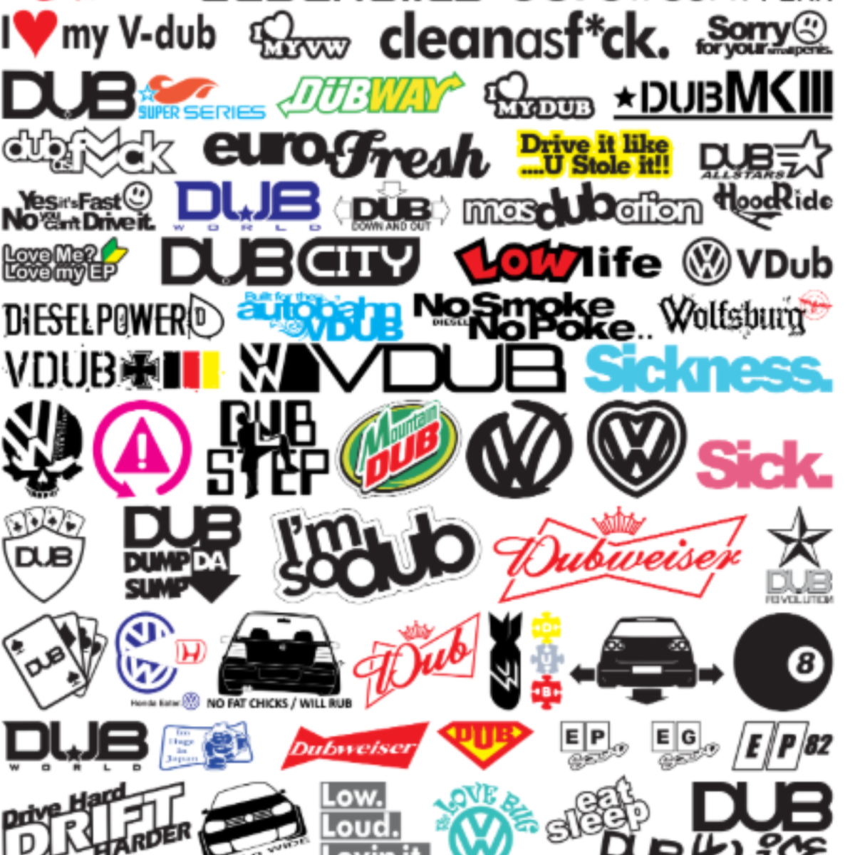 500+ JDM Stickers Bundle Car Decals Vector Files PNG, EPS - Pixbundle