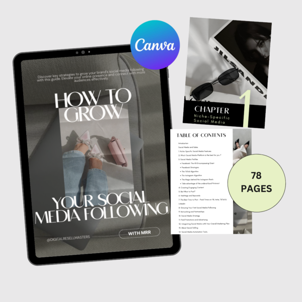How to Grow Your Social Media Following Guide Canva Editable - Pixbundle