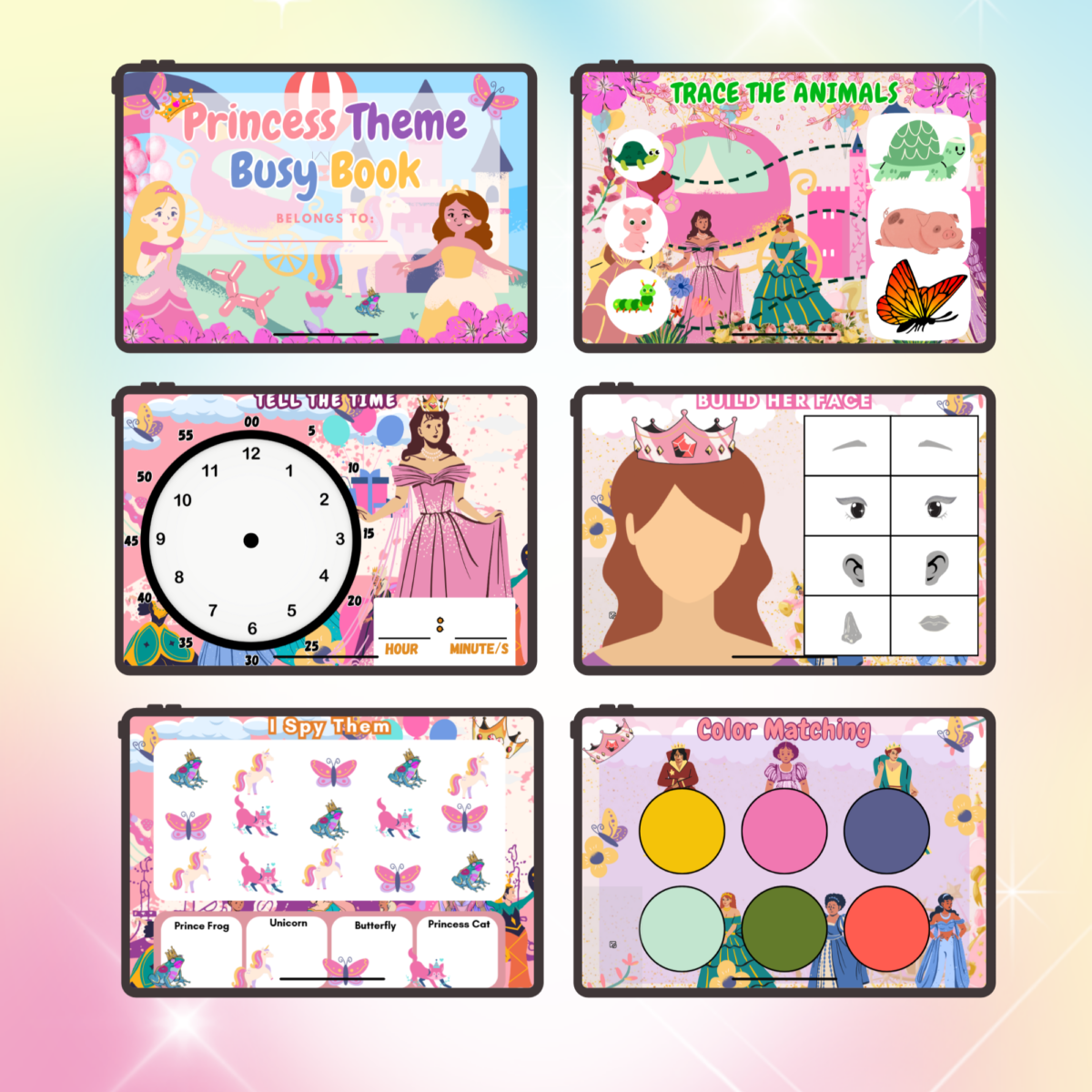 Princess Busy Book for Toddlers | Printable Learning Fun - pixbundle.com